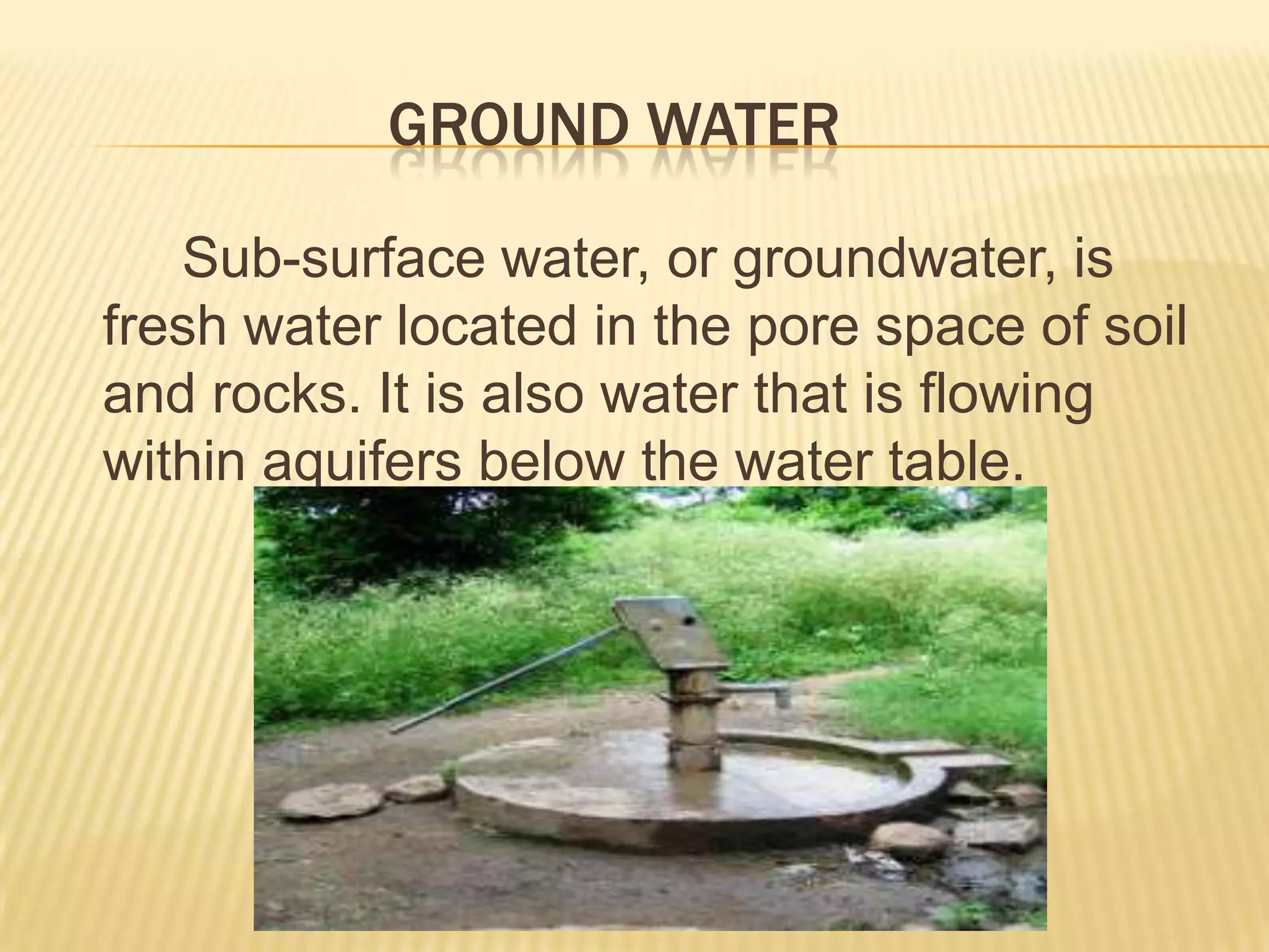 Conservation of groundwater | PPTX