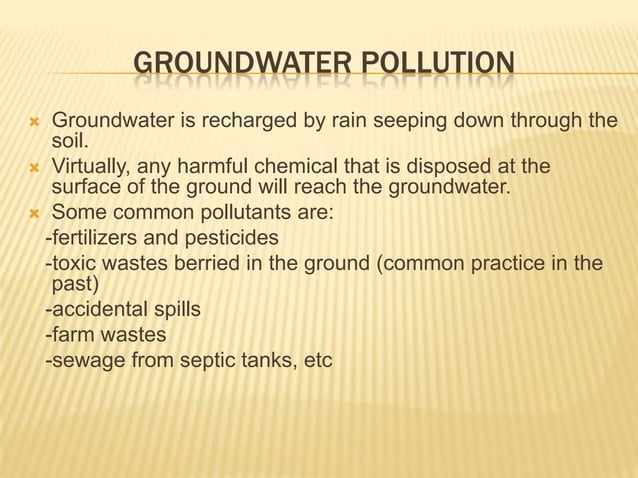 Conservation of groundwater | PPTX
