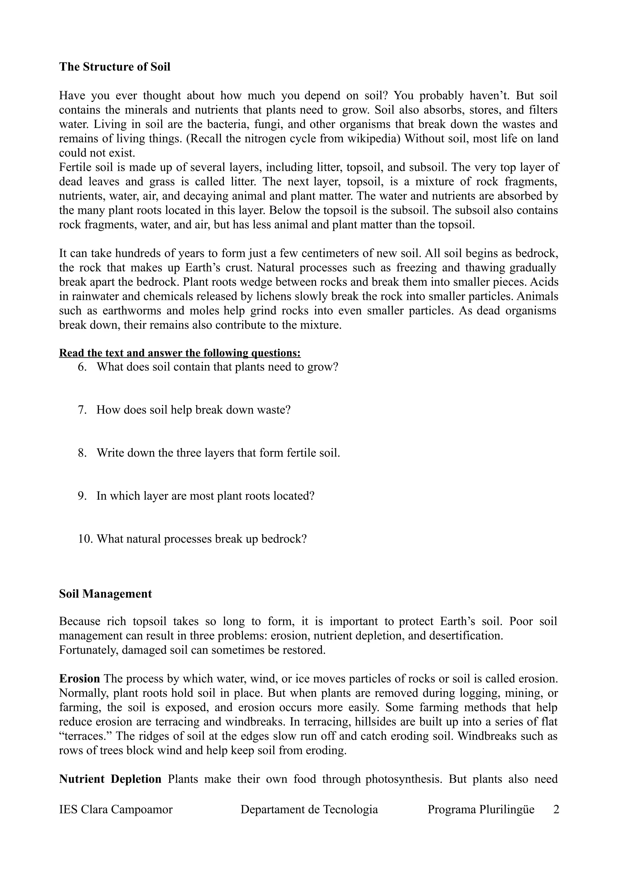 Conserving land and soil | PDF