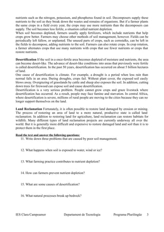 Conserving land and soil | PDF