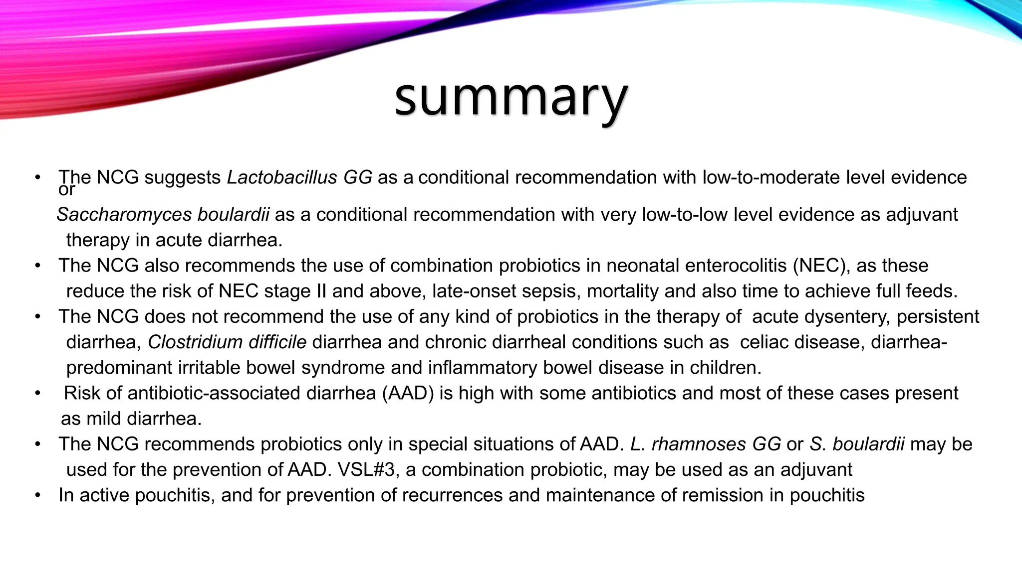 consensus guidelines for probiotics- journal review md pediatrics | PPTX