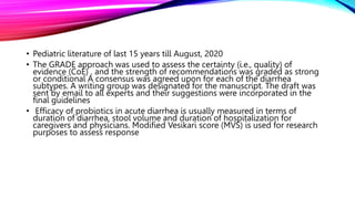 consensus guidelines for probiotics- journal review md pediatrics | PPTX