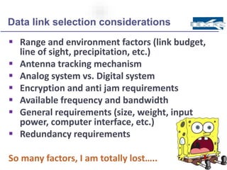 Considerations for choosing a data link for UAV | PPTX