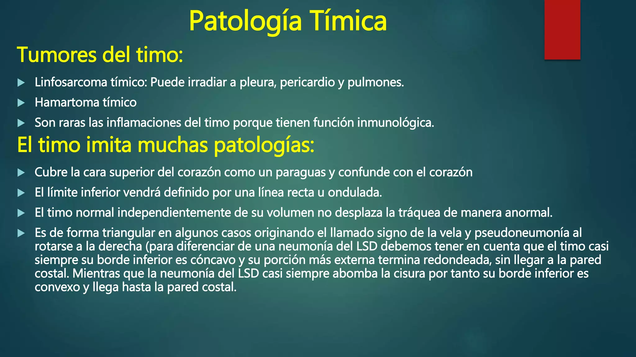 Imagenología Pediátrica Consideraciones generales sobre el timo en ...