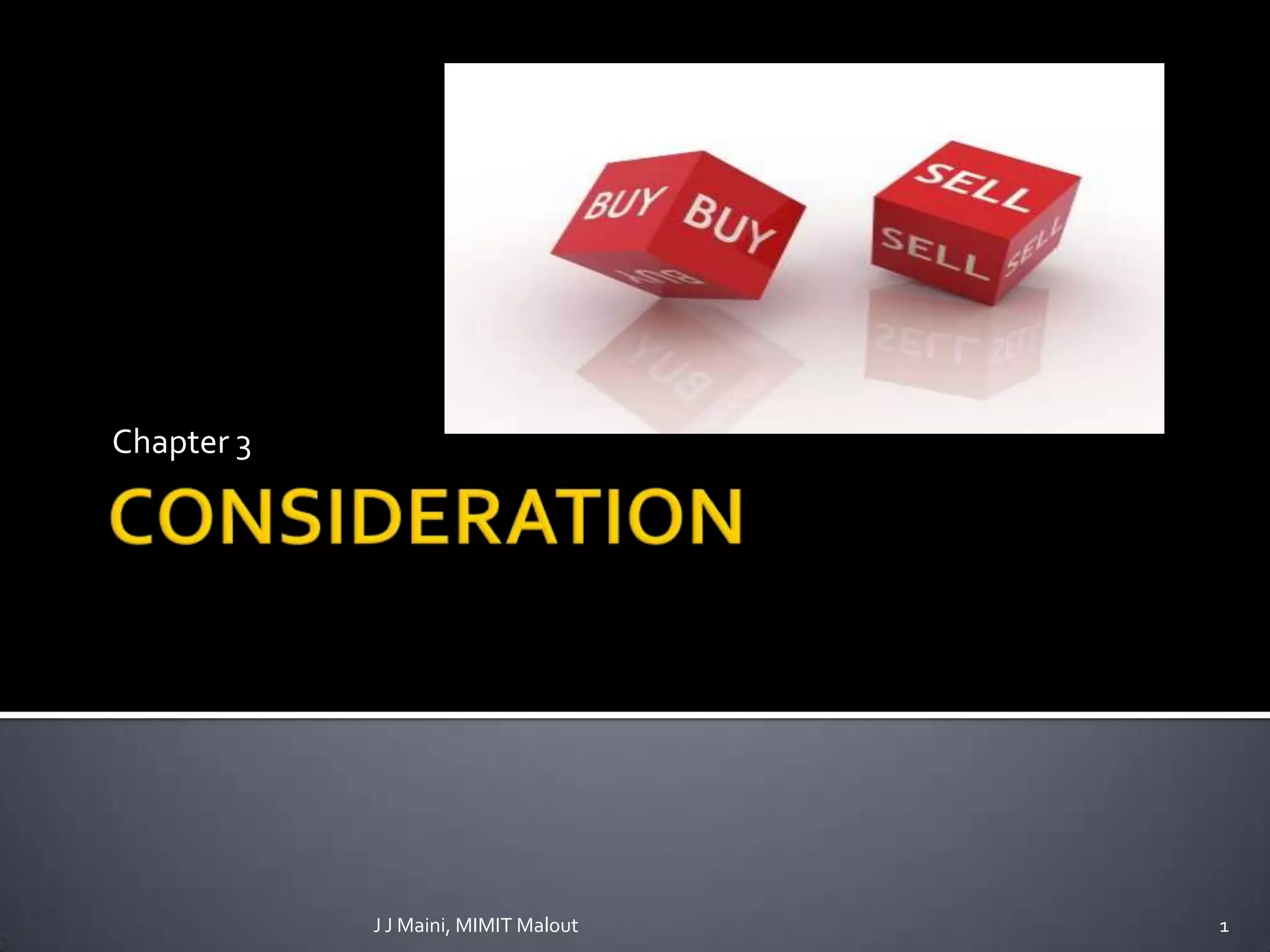 Consideration | PPT