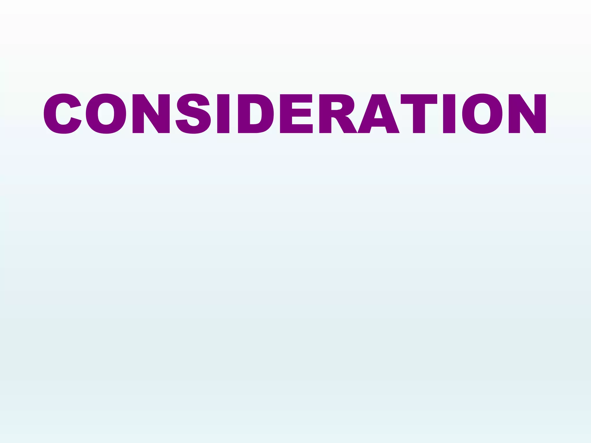Consideration- Business Regulation | PPT