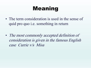 Consideration- Business Regulation | PPT