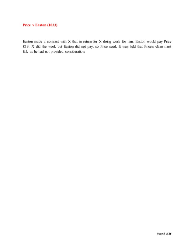 Consideration case law | PDF