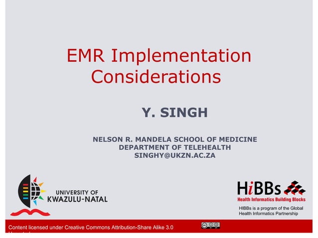 EMR Implementation Considerations Slides | PPT