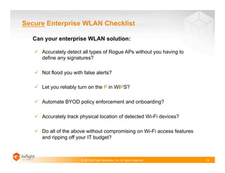 Considerations for a secure enterprise wlan data connectors 2013 | PPT