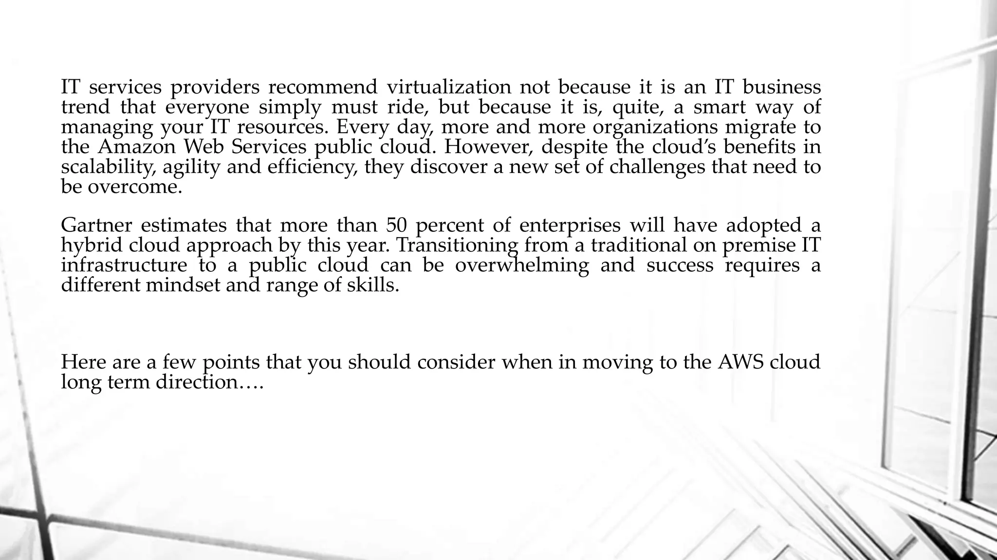 Considerations for large scale aws migration | PPTX