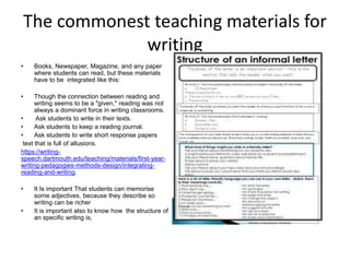 Considerations for writing material development | PPT