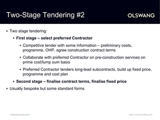 Considerations in Procurement Strategy - 2014 Olswang Construction Law ...