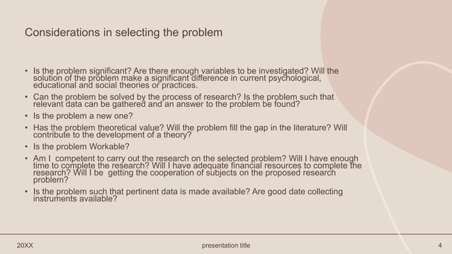 CONSIDERATIONS IN SELECTING THE PROBLEM PPT.pptx