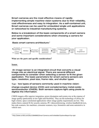 Considerations When Choosing A Smart Camera | PDF