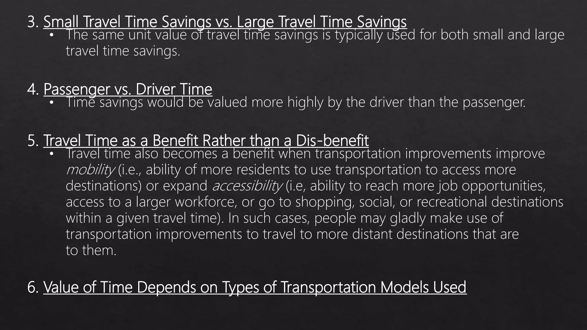 Consideration travel time in development plan | PPT