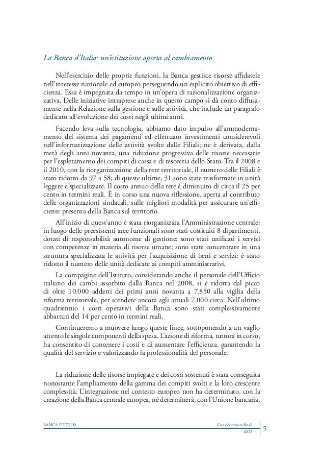 Considerazioni finali - Banca d'Italia