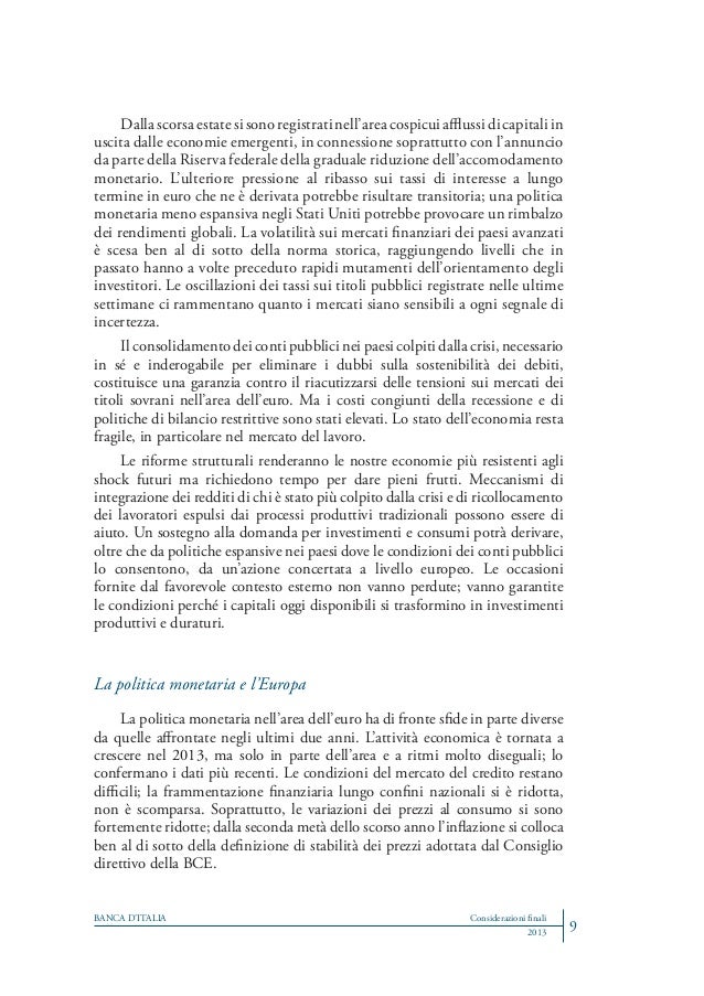 Considerazioni finali - Banca d'Italia