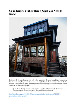 Infill Construction Guide | PDF