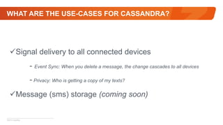 Cool stuff we use Cassandra on | PPT