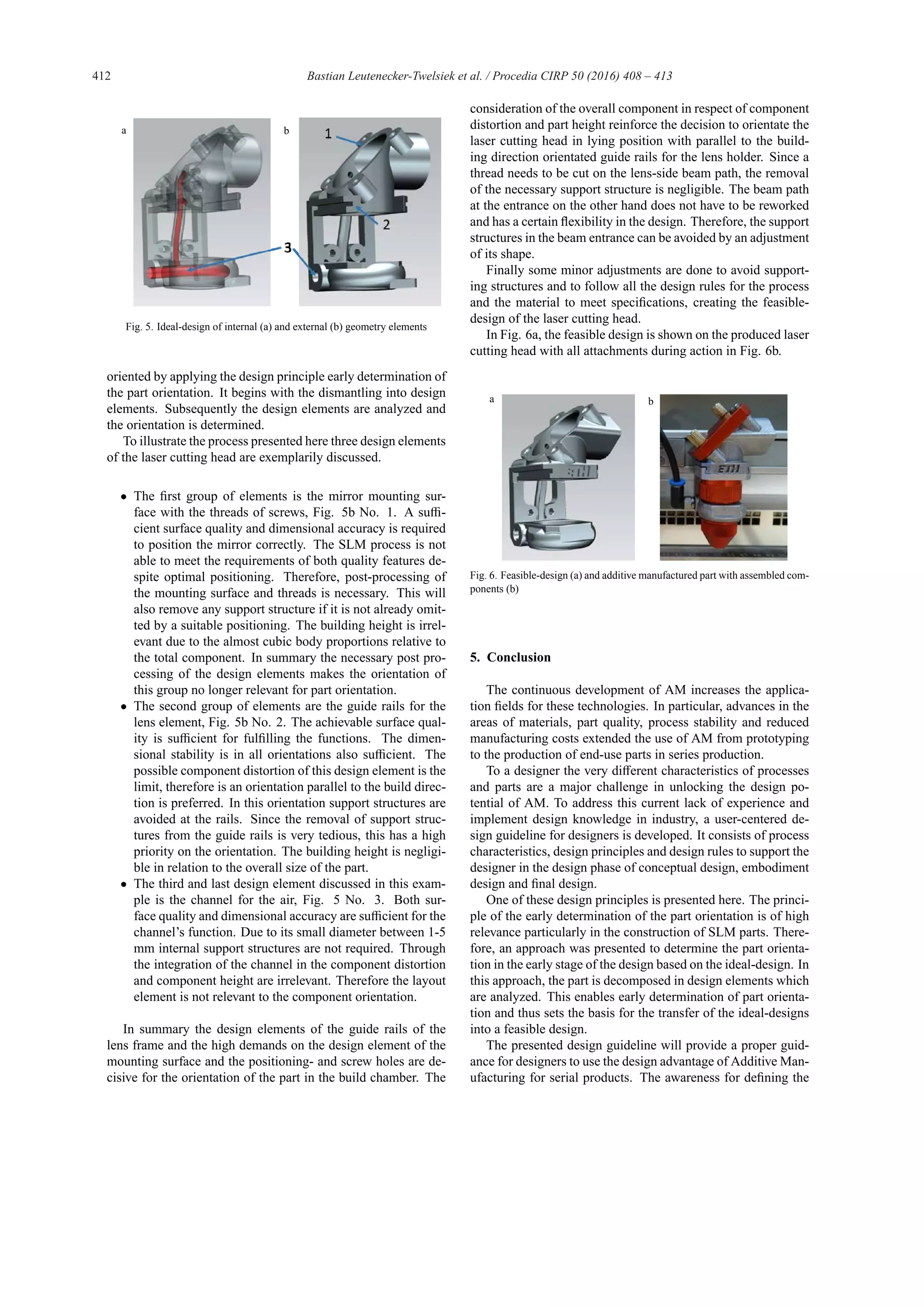 Considering part orientation in design for additive manufacturing | PDF ...