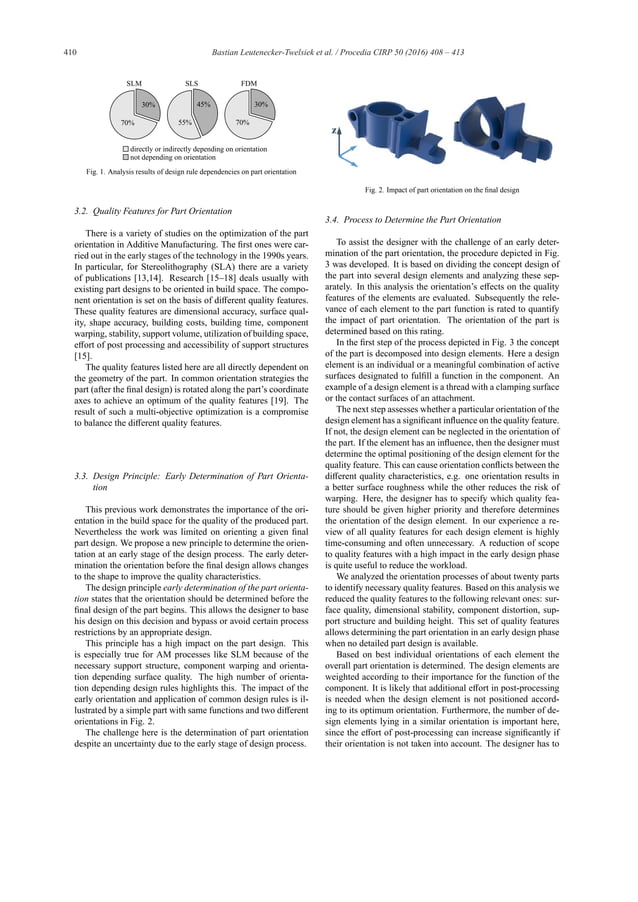 Considering part orientation in design for additive manufacturing | PDF ...