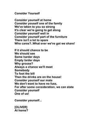 Consider yourself | PDF