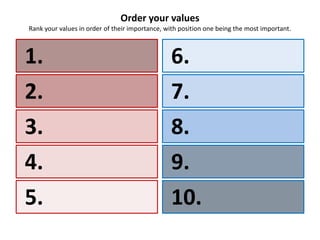 Consider your values | PPT