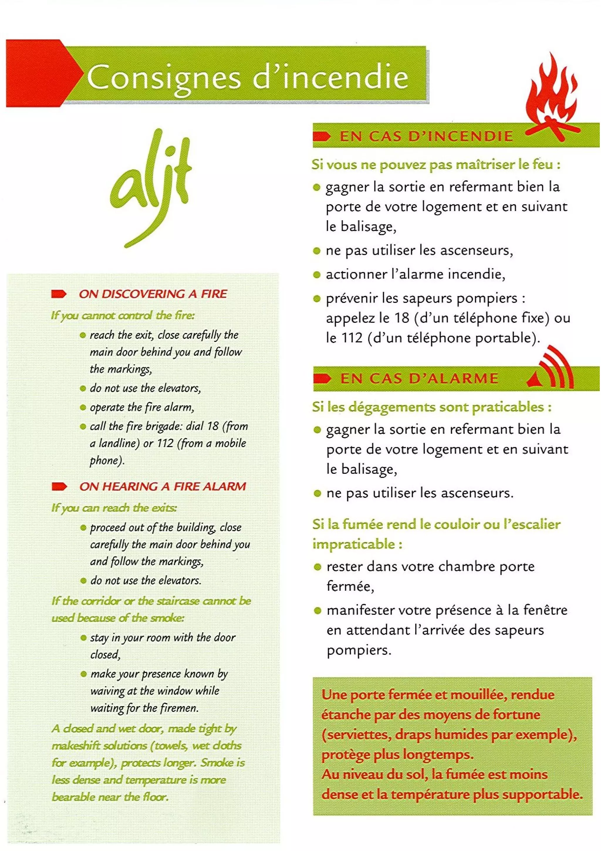 Consignes incendie | DOC