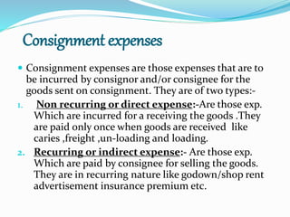Consignment | PPTX