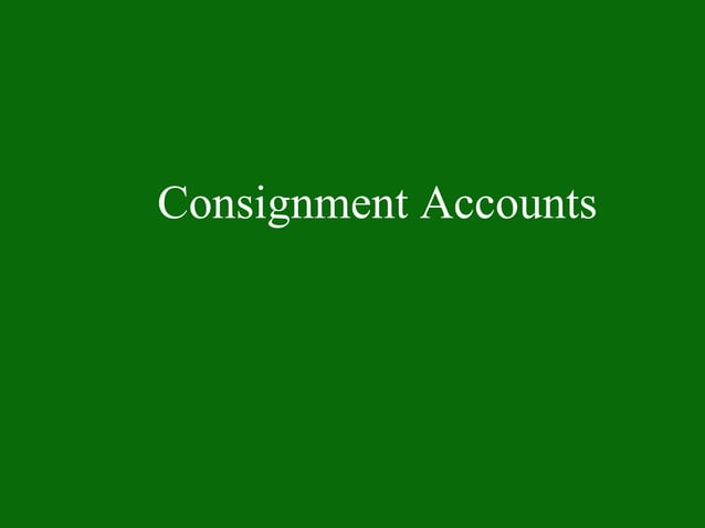 Consignment eng. - copy | PPT
