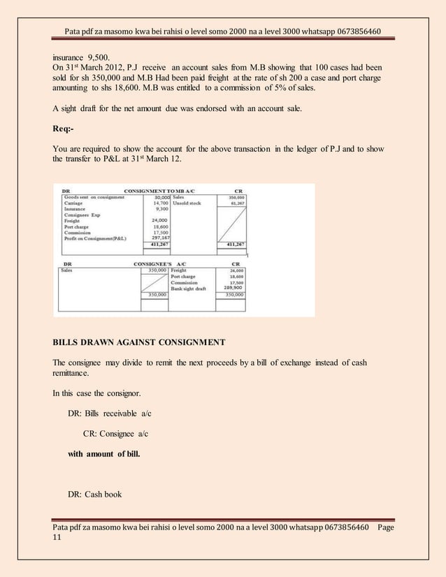 Consignment account | DOCX