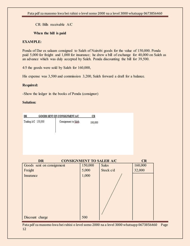 Consignment account | DOCX