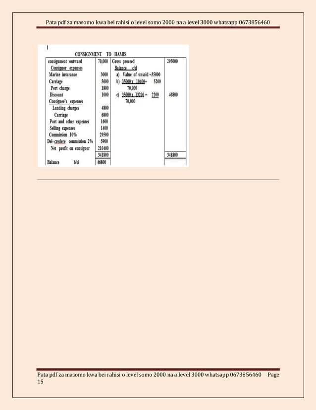 Consignment account | DOCX