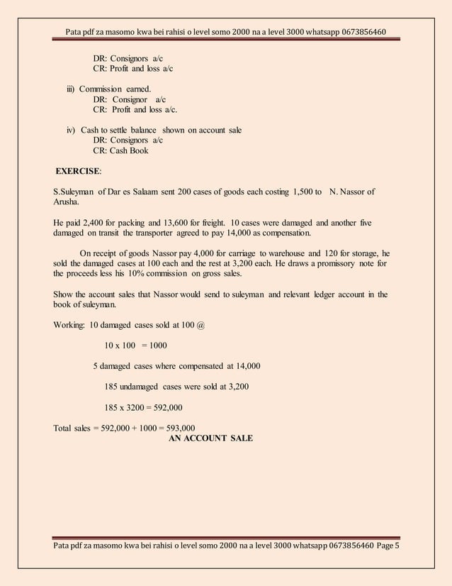 Consignment account | DOCX