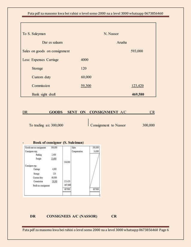 Consignment account | DOCX