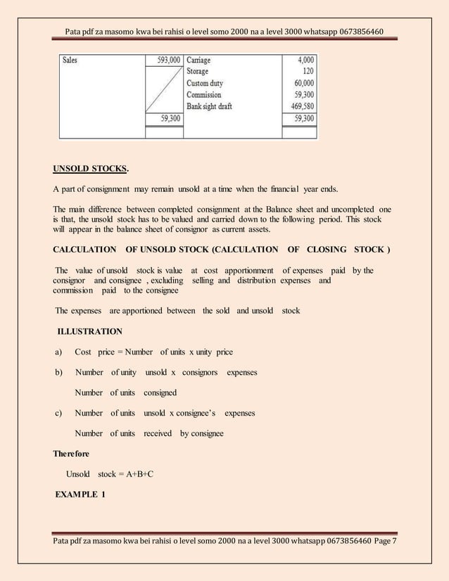 Consignment account | DOCX