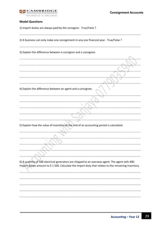 Consignment Accounts | PDF