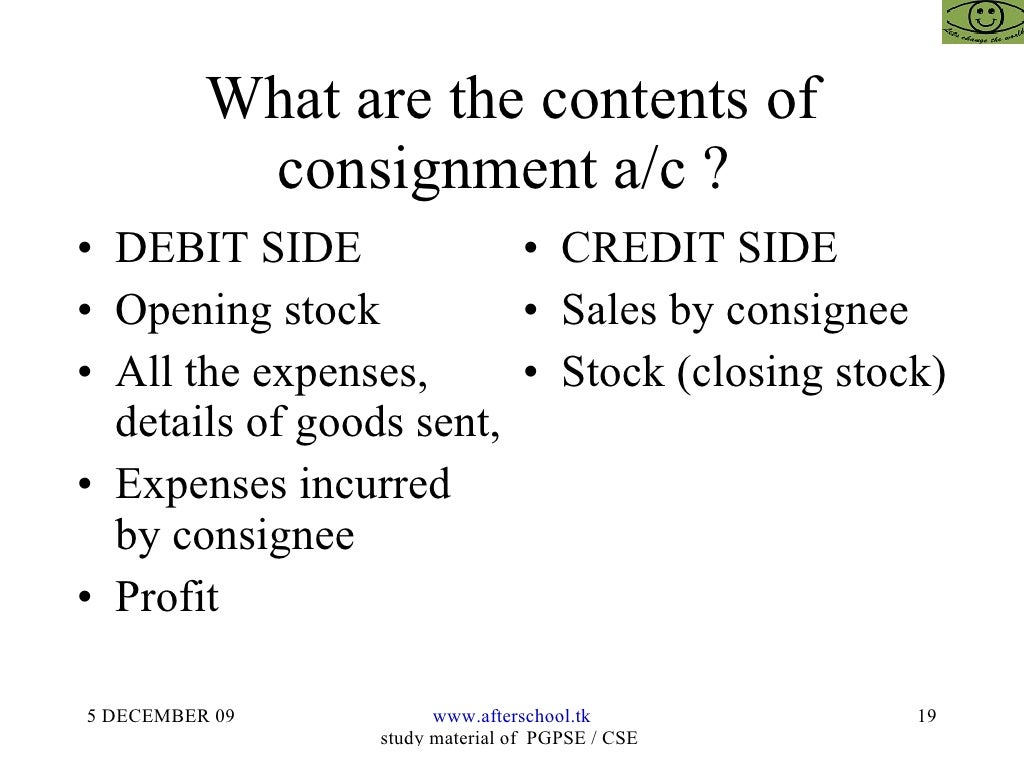 Consignment and joint venture – accounting aspects