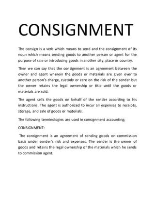 CONSIGNMENT | DOCX