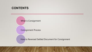 Consignment Process | PPTX