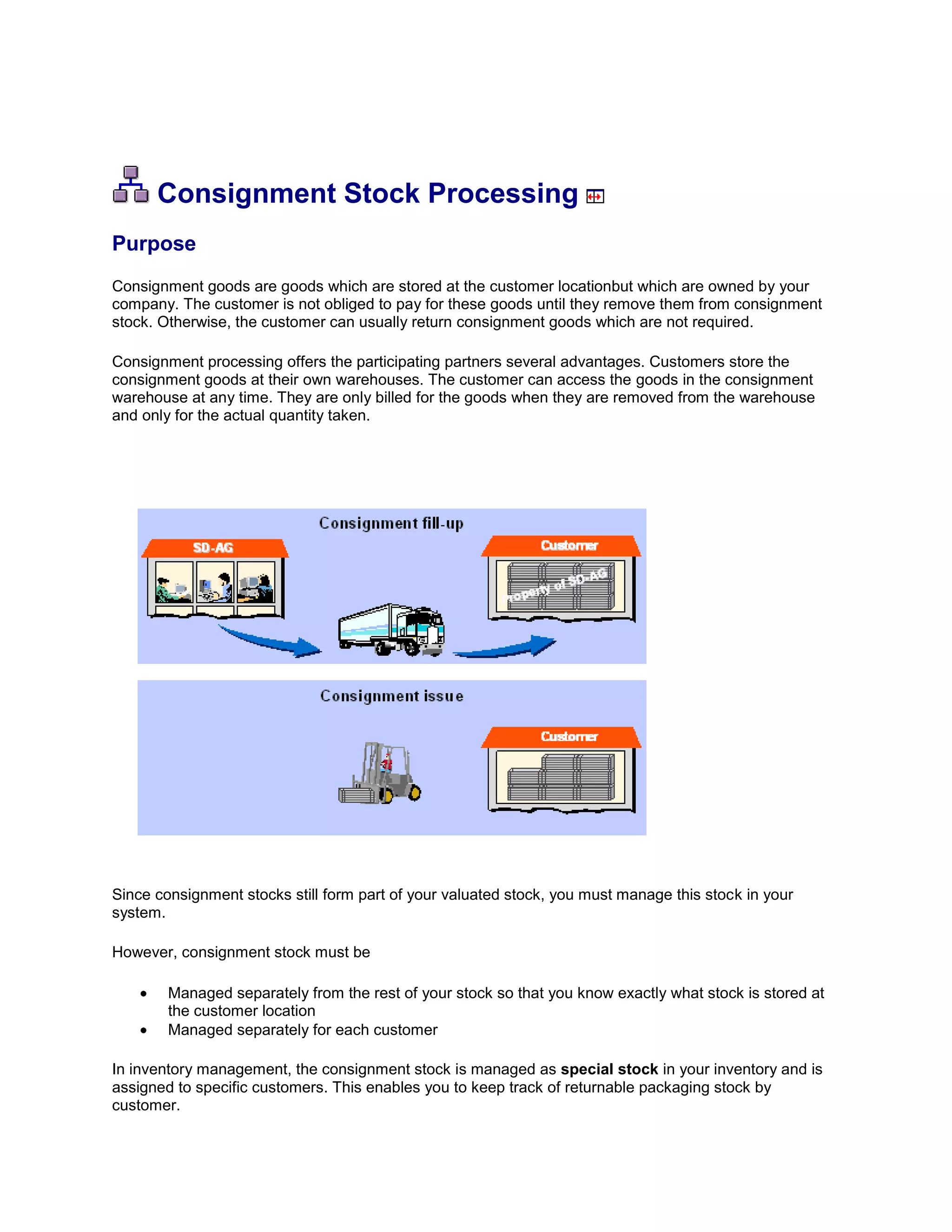 Consignment stock processing | PDF