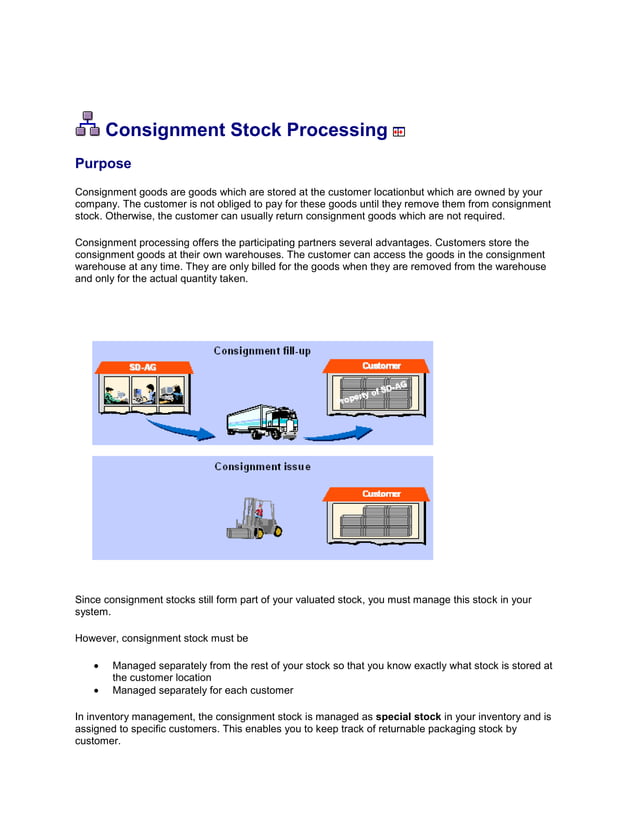Consignment stock processing | PDF