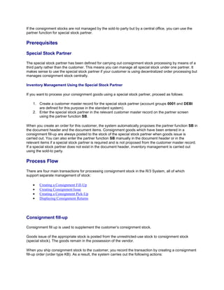 Consignment stock processing | PDF