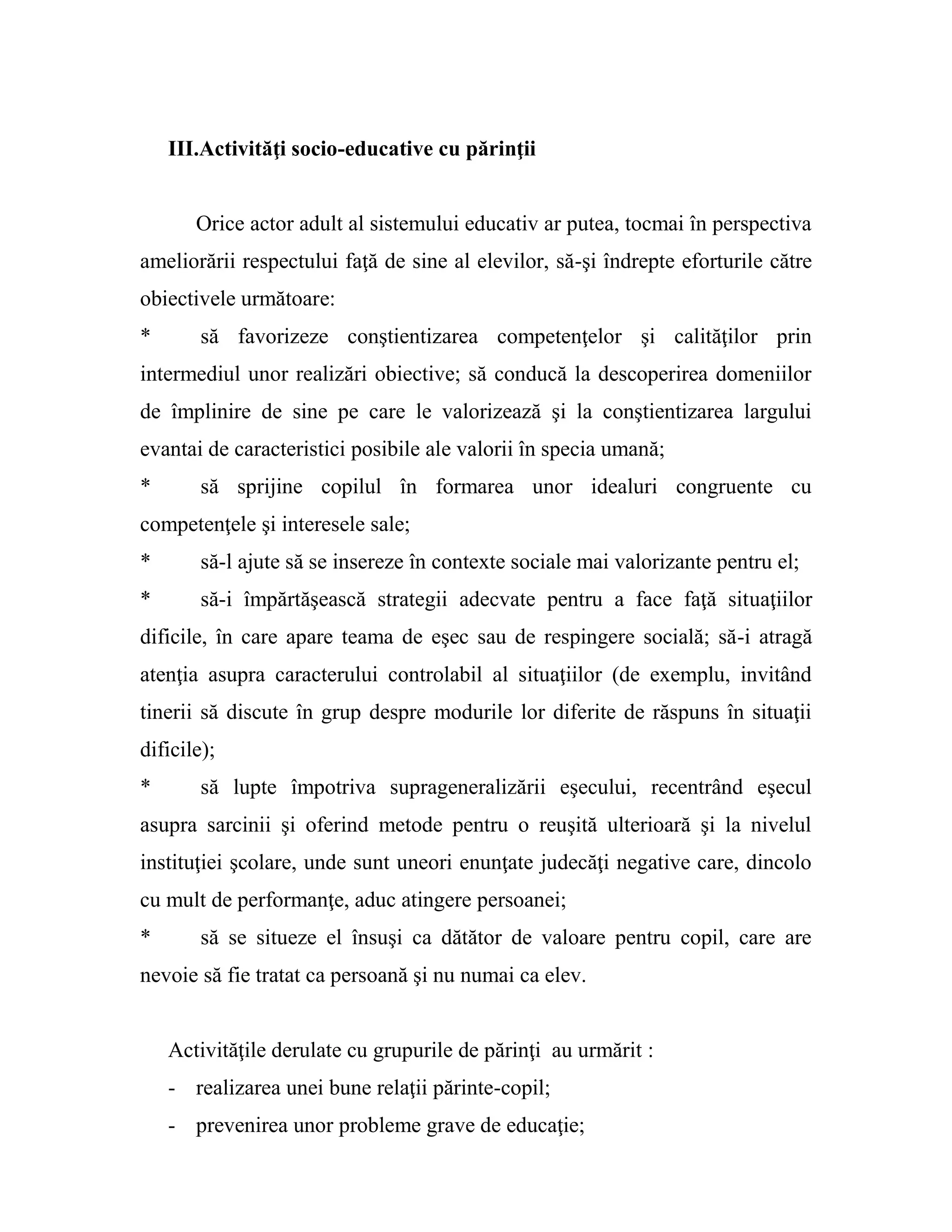 Consilierea parintilor lucrare | PDF