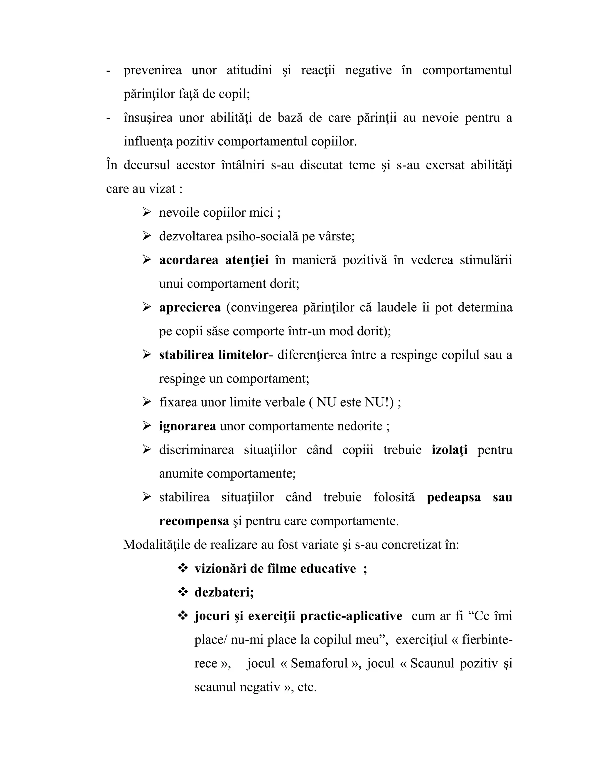 Consilierea parintilor lucrare | PDF