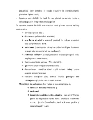 Consilierea parintilor lucrare | PDF