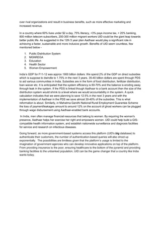 Big data and UID | PDF