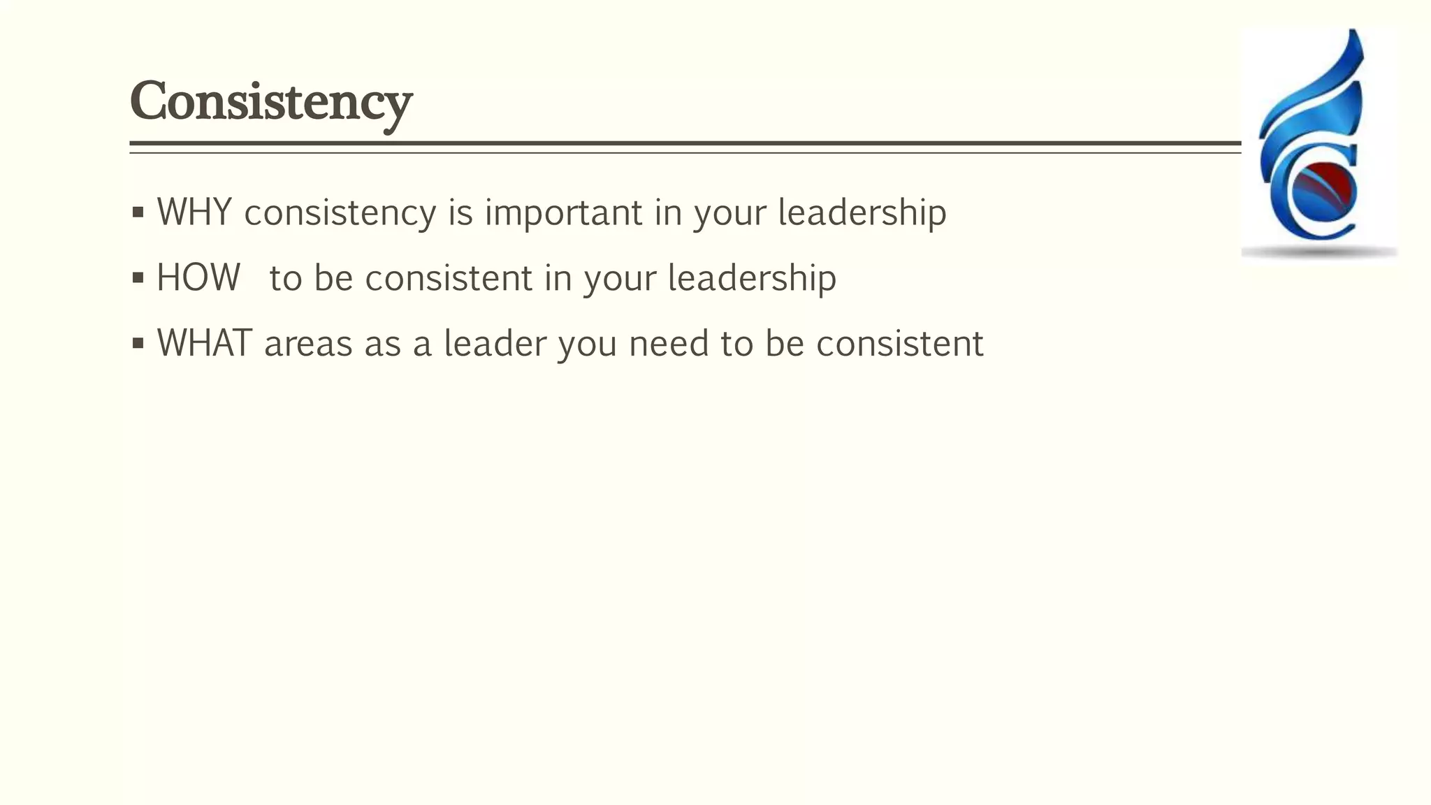 Consistency is the Key in Business | PPT