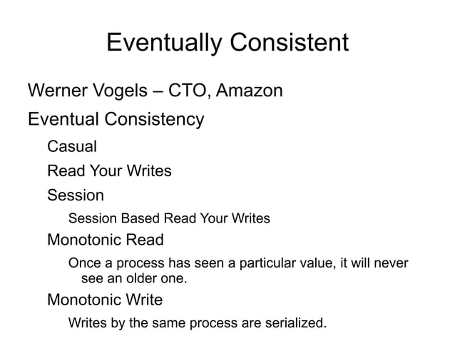 Consistency in Distributed Systems | ODP
